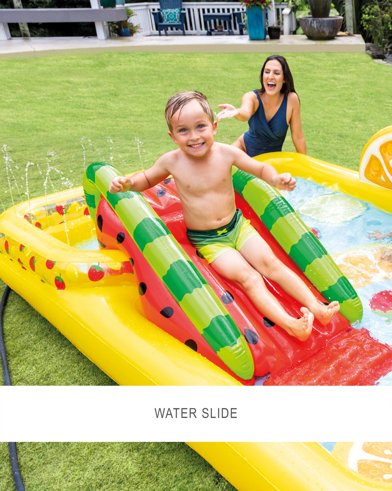 INTEX Fun 'N Fruity Inflatable Play Center with Slide
