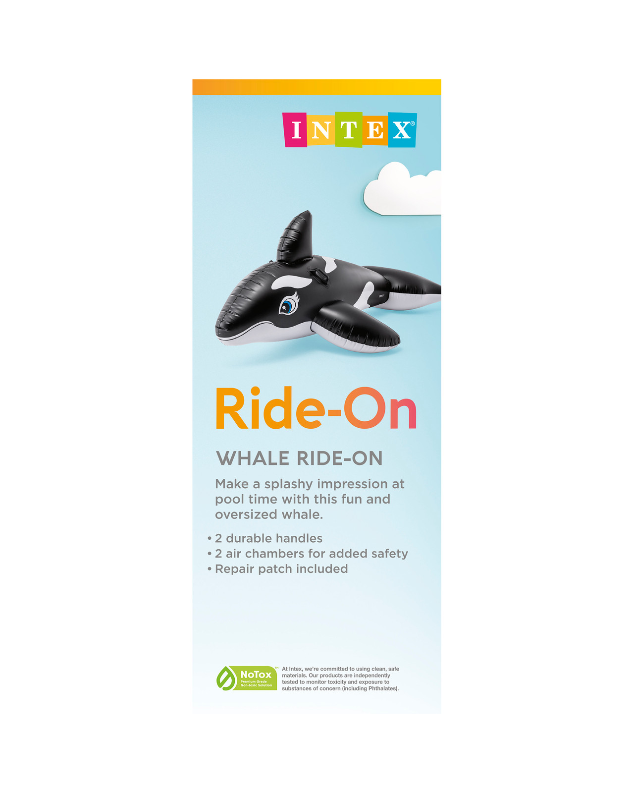 INTEX Whale Ride-On Inflatable Pool Float