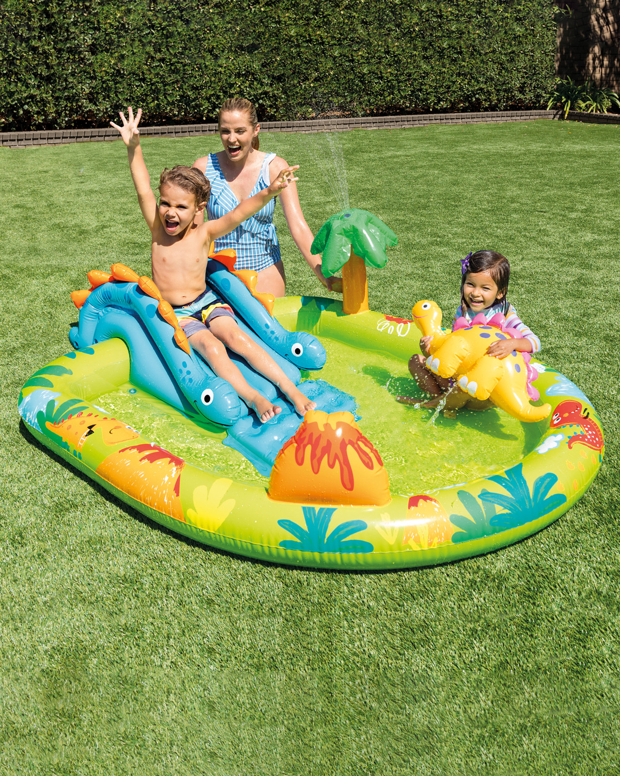 INTEX Happy Dino Inflatable Play Center with Slide