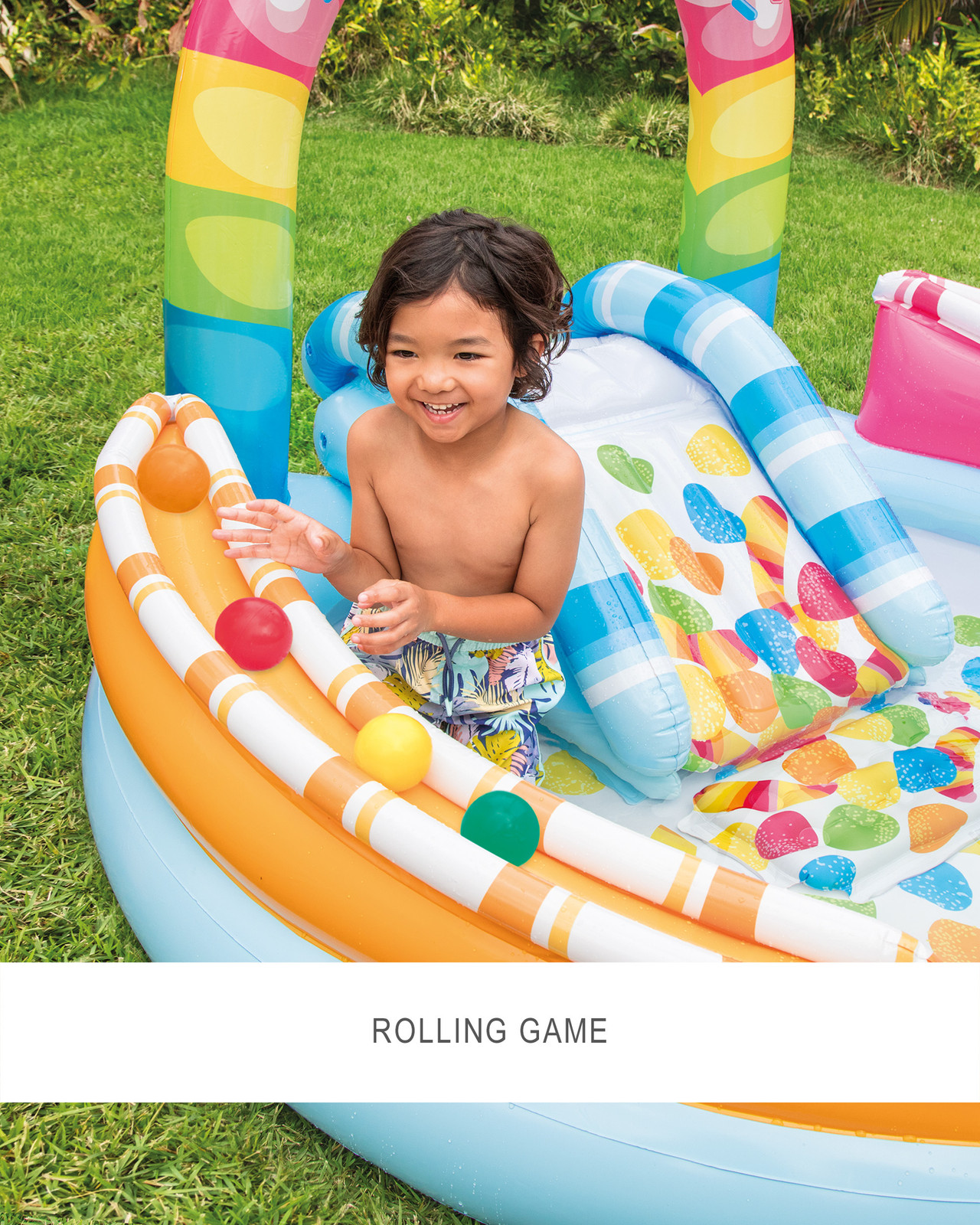 INTEX Candy Fun Inflatable Play Center w/ Slide
