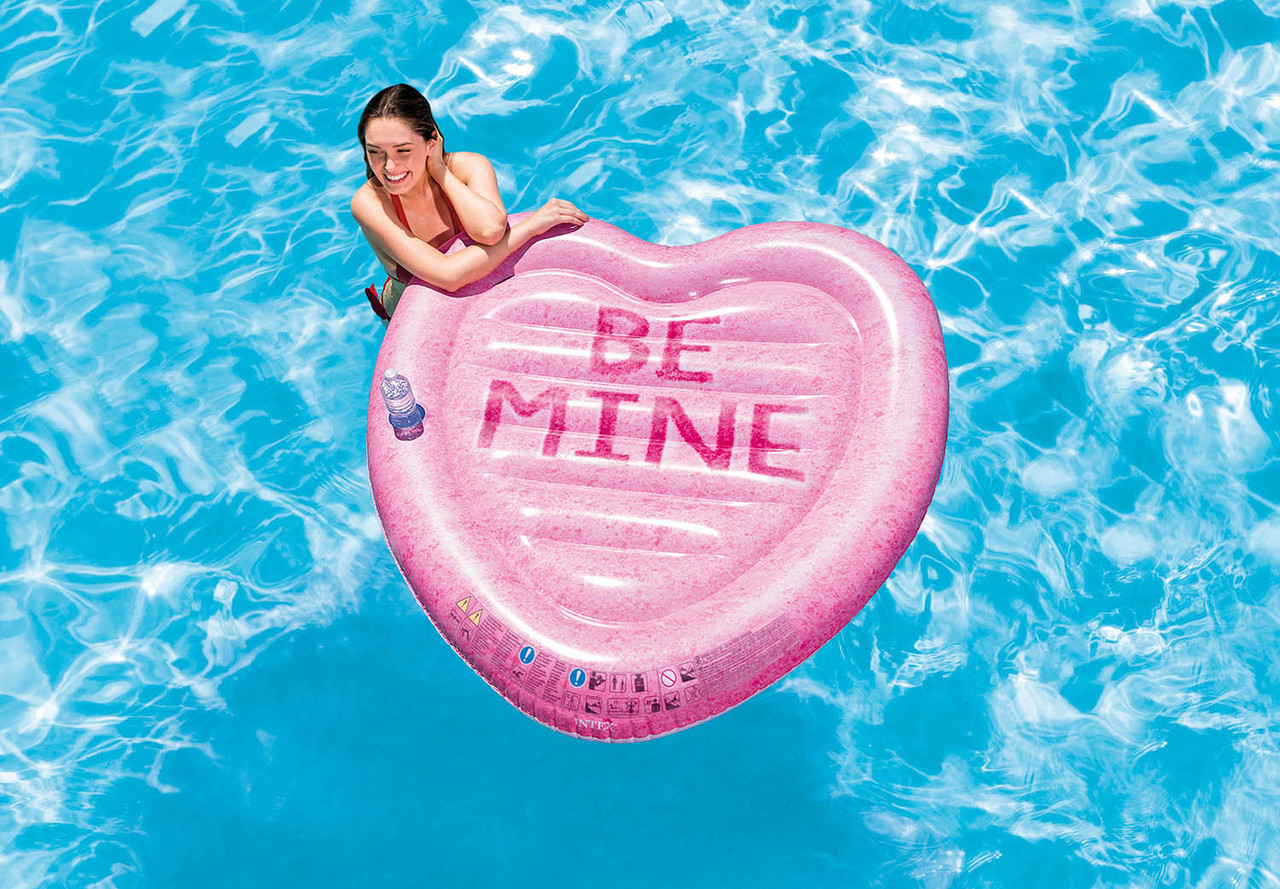 INTEX Candy Heart Inflatable Pool Island Float