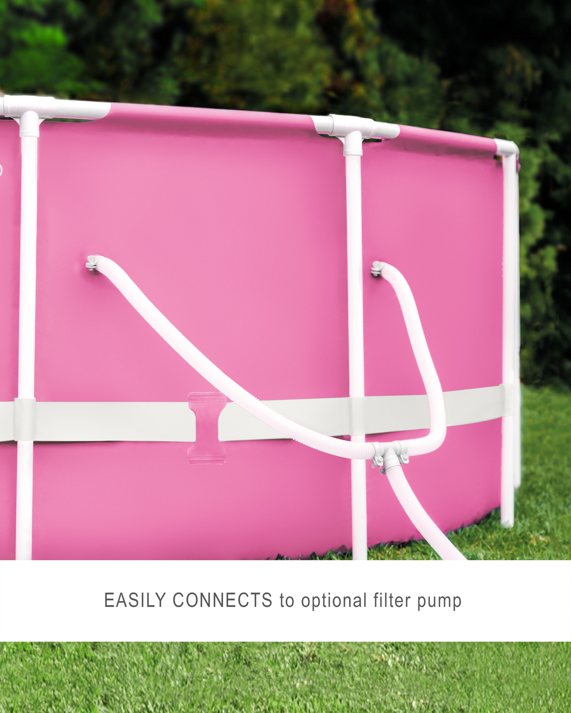 INTEX Pink Metal Frame Above Ground Pool - 8' x 30"