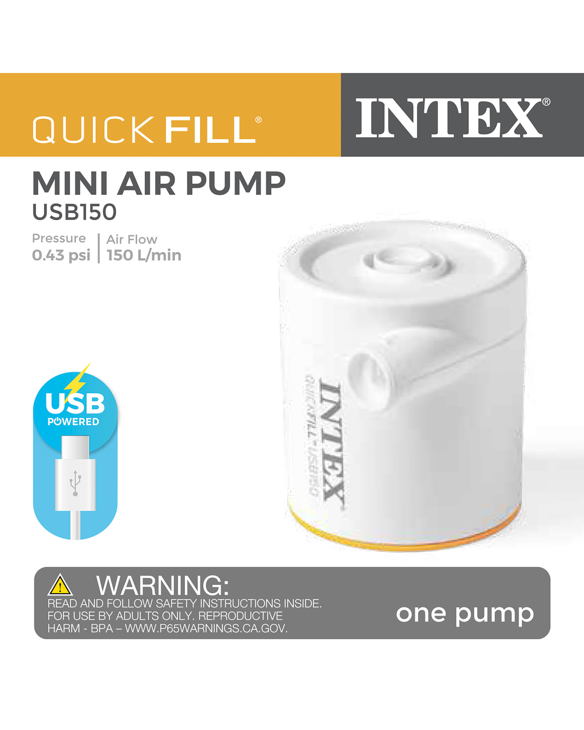 Quick-Fill® USB Electric Air Pump - USB150