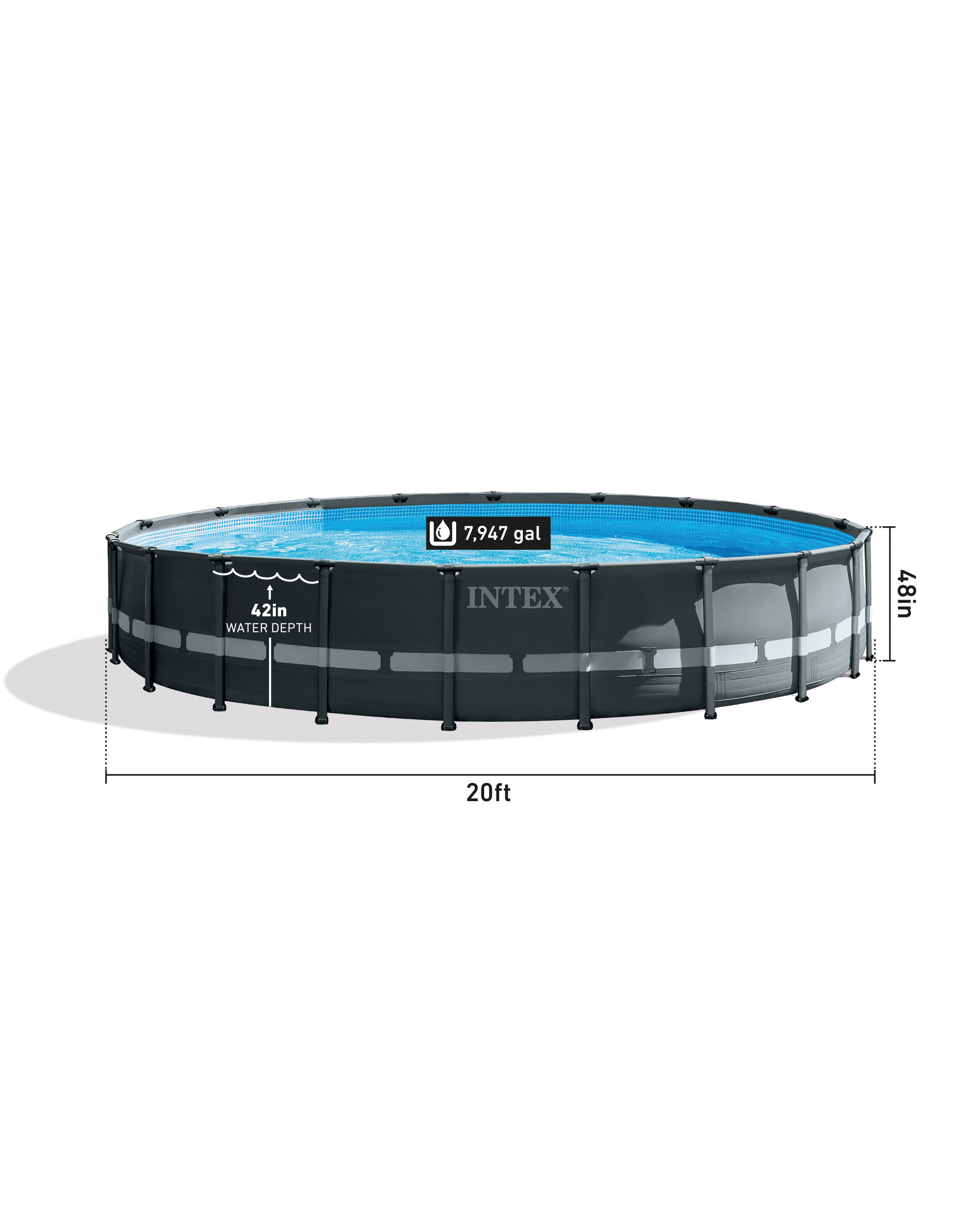 INTEX Ultra XTR® Frame Above Ground Pool w/ Sand Filter Pump - 20' x 48"