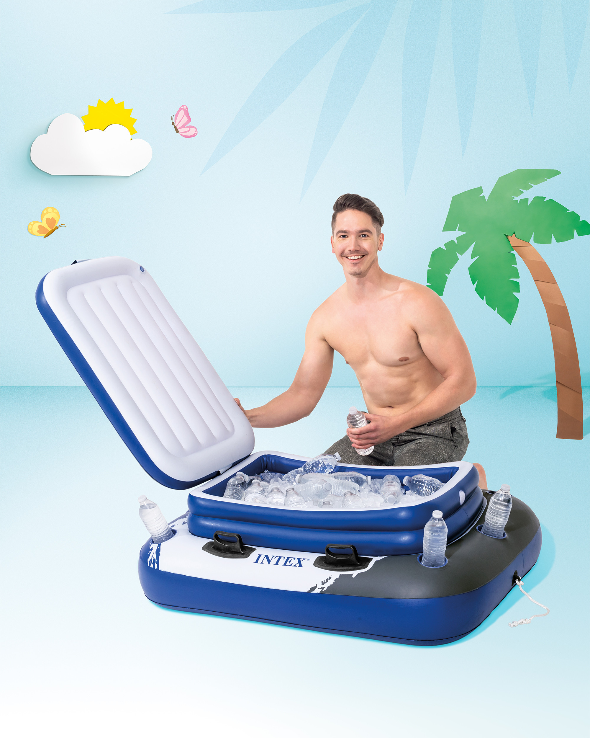 INTEX Mega Chill 2 Floating Inflatable Pool Cooler