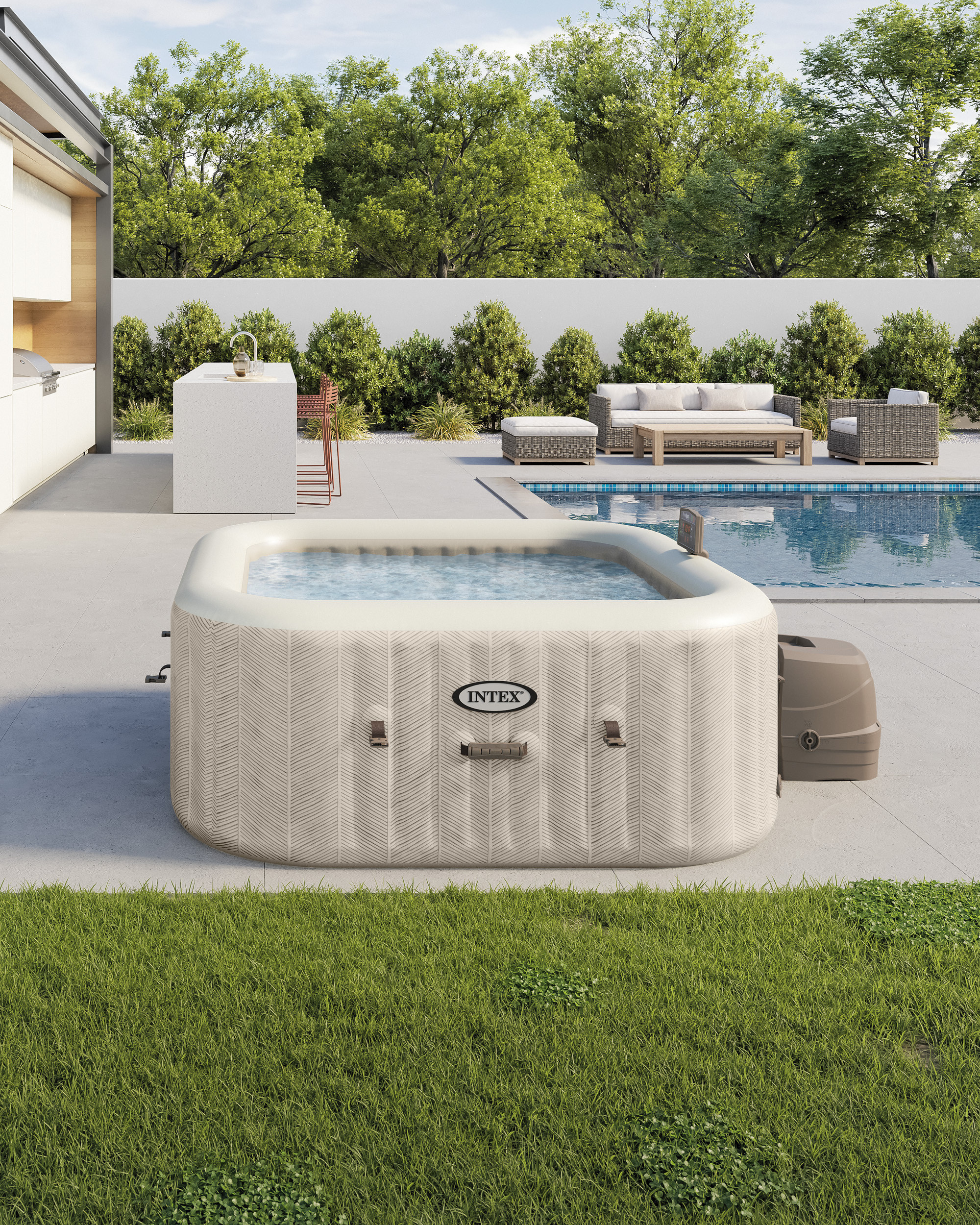 INTEX PureSpa Bubble Massage Inflatable Hot Tub