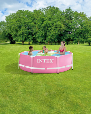 INTEX Pink Metal Frame Above Ground Pool - 8' x 30"