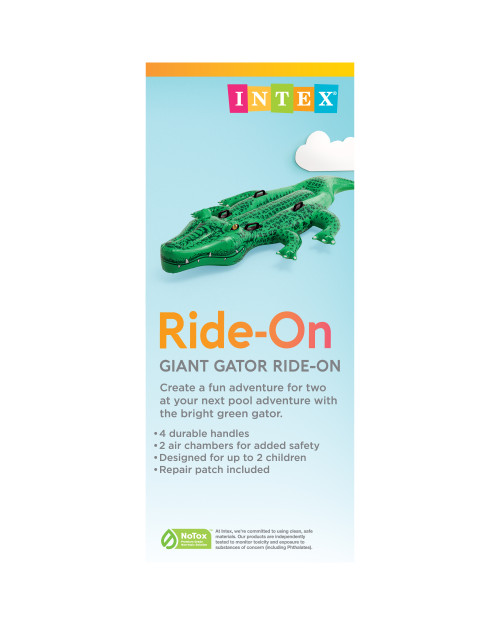 INTEX Giant Gator Ride-On Inflatable Pool Float