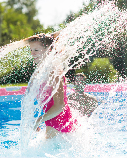 INTEX Pink Rectangular Frame Above Ground Pool - 2.2M x 1.5M x 0.6M