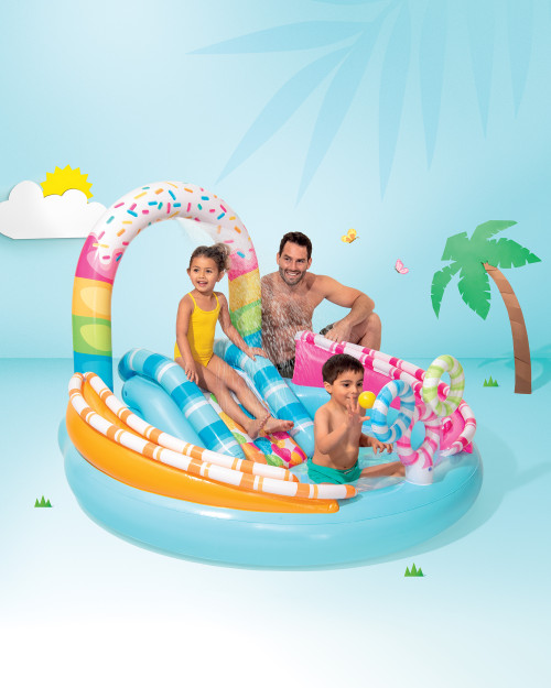 INTEX Candy Fun Inflatable Play Center w/ Slide