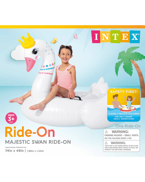 Royal Majestic Swan Ride-On Inflatable Pool Float