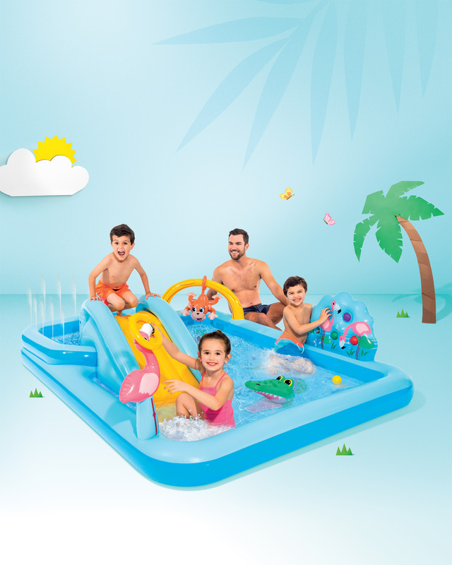 INTEX Jungle Adventure Inflatable Play Center with Slide