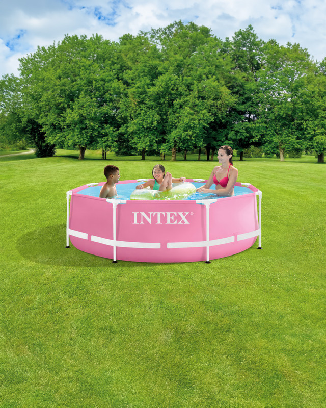 INTEX Pink Metal Frame Above Ground Pool - 8' x 30"