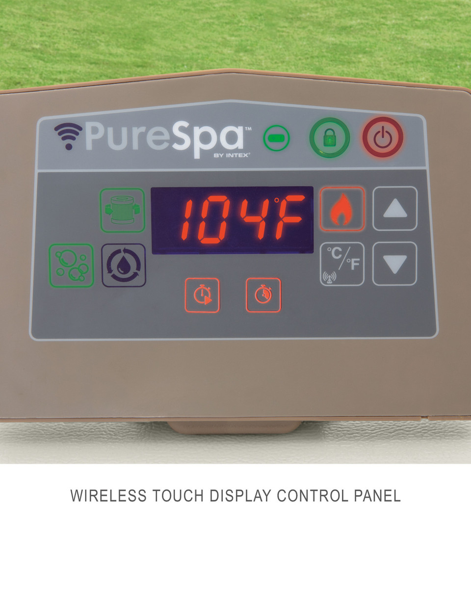 INTEX PureSpa™ Chevron Deluxe Inflatable Hot Tub Set - 4 Person
