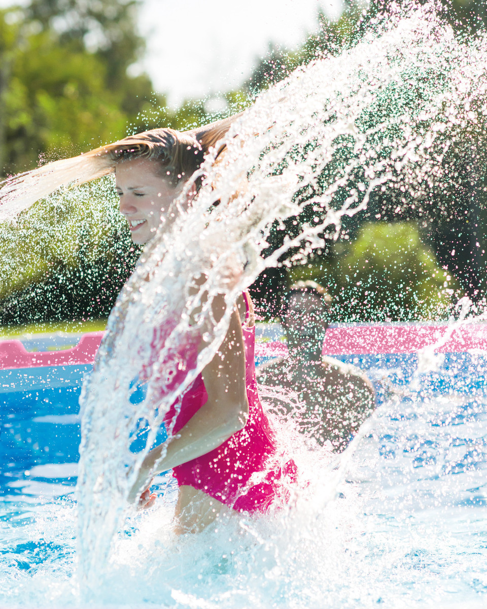 INTEX Pink Rectangular Frame Above Ground Pool - 2.2M x 1.5M x 0.6M