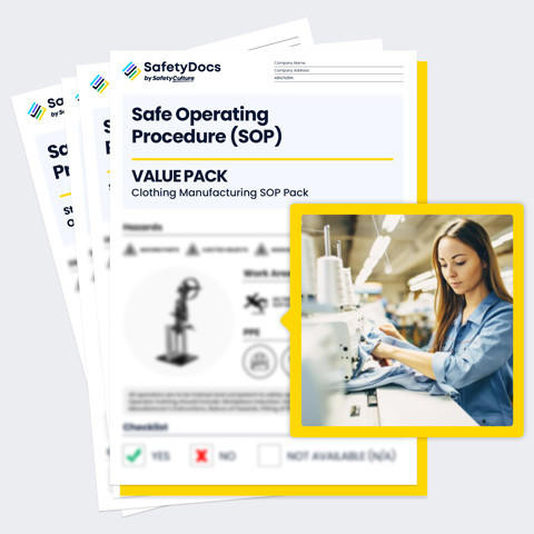 Clothing Manufacturing SOP Pack | SafetyDocs PDF & Word Templates