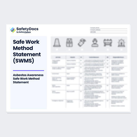 Asbestos Awareness SWMS | SafetyDocs PDF & Word Templates