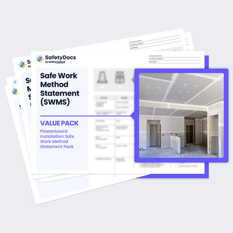 Plasterboard Installation SWMS Pack | SafetyDocs PDF & Word Templates