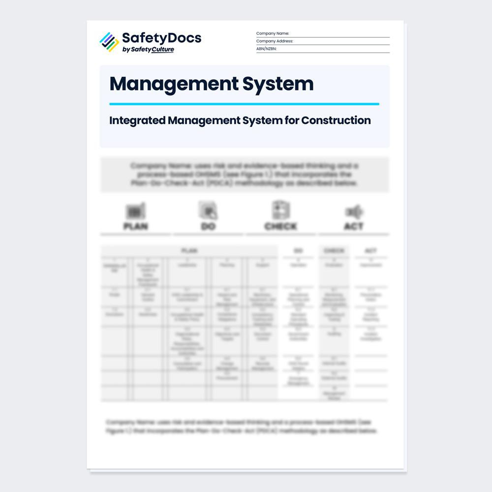 Integrated Management System for Construction | SafetyDocs PDF & Word ...
