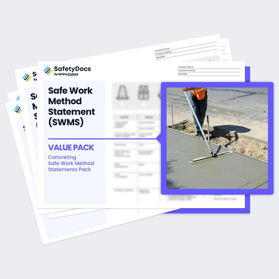 Concreting SWMS Pack | SafetyDocs PDF & Word Templates