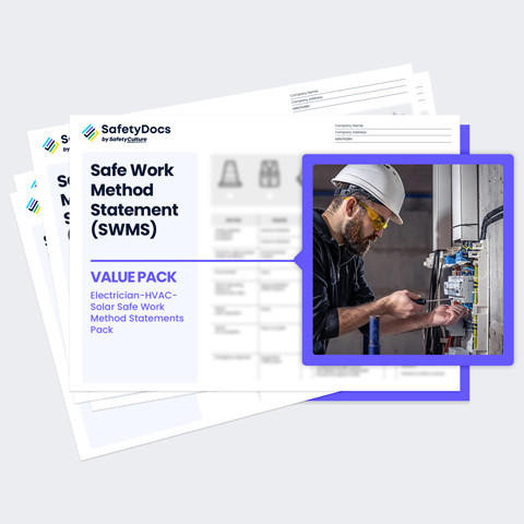 Electrician-HVAC-Solar SWMS Pack | SafetyDocs PDF & Word Templates