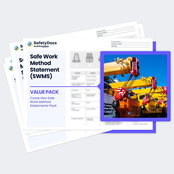 Crane Hire Safe Work Method Statements (SWMS) Pack | SafetyDocs Templates