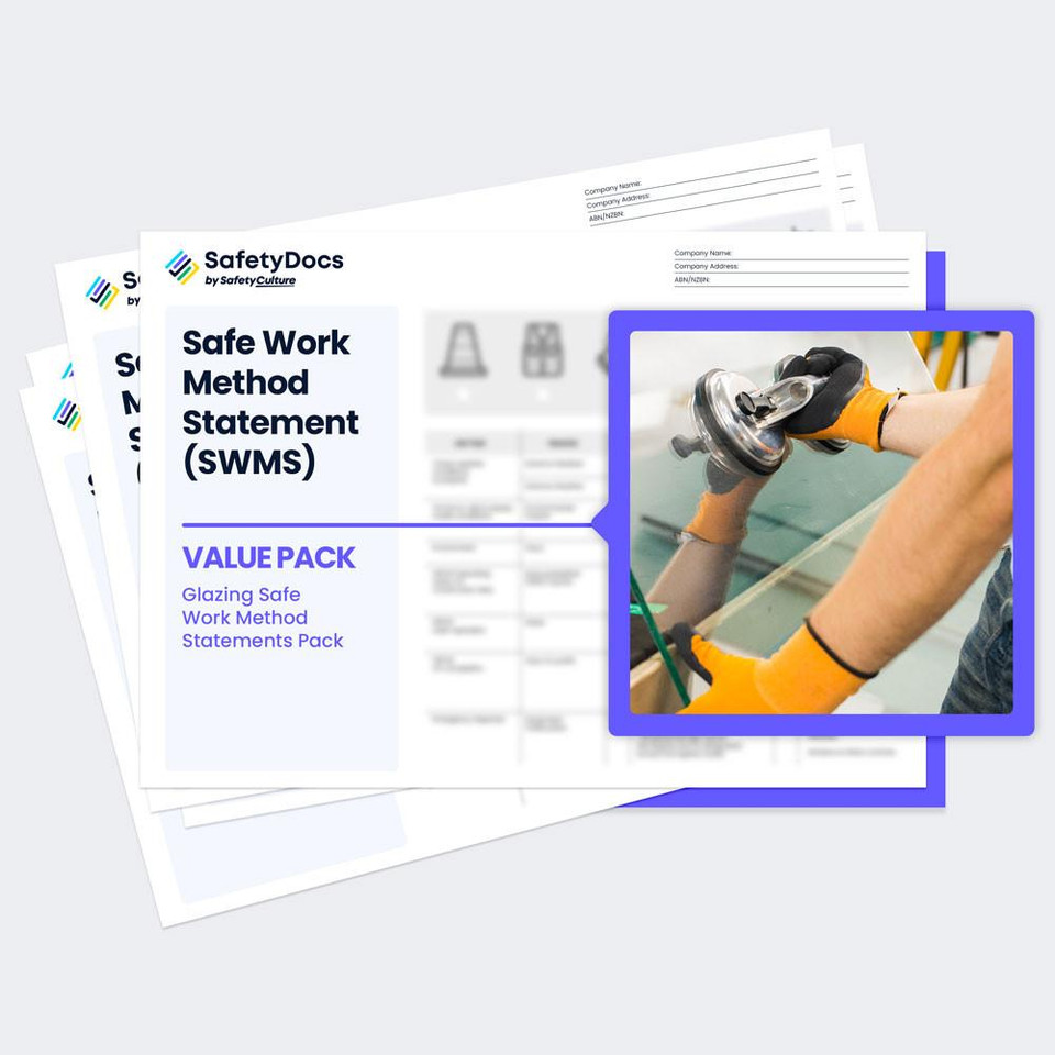Glazing Safe Work Method Statements (SWMS) Pack | SafetyDocs Templates