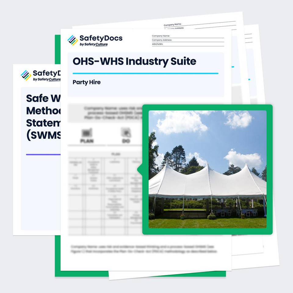 Party Hire OHS-WHS Industry Suite | SafetyDocs Templates