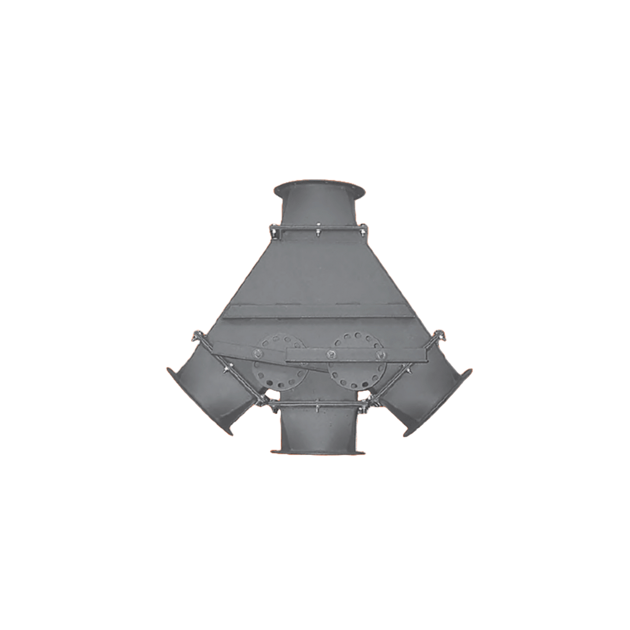 Galvanized 3-Way Valve, 45 Degrees 10 Ga