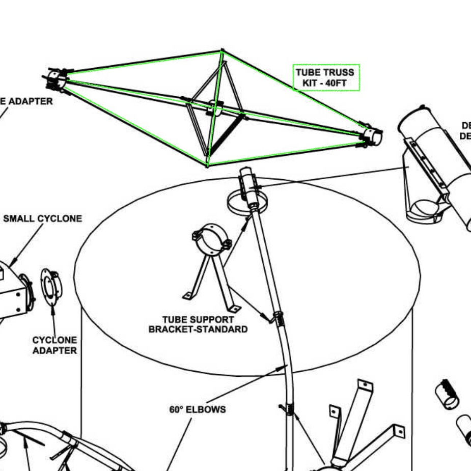 Air System 4" Tube Truss Kit x 40' Span