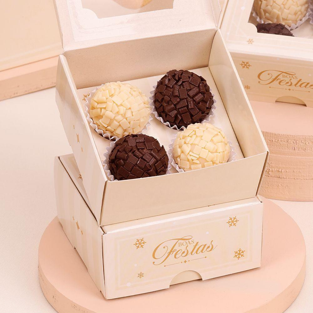 10 Pack 4 Brigadeiros Box - Truffle -Bonbon Box 5072