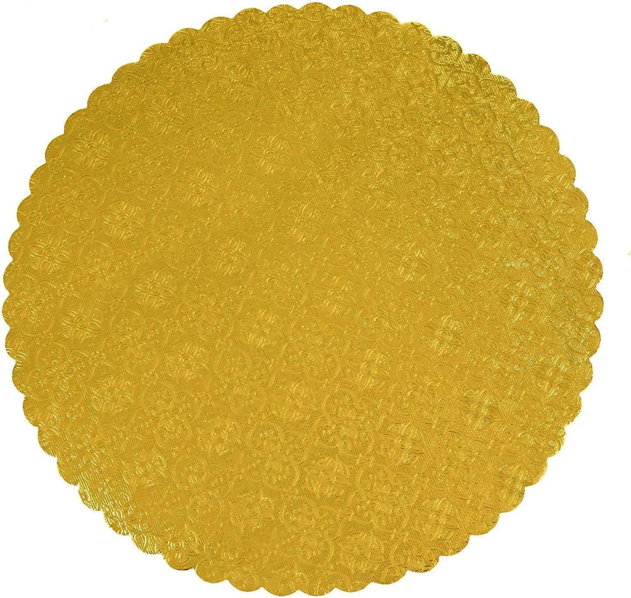 Gold Scalloped Cake Circle 14" Diameter