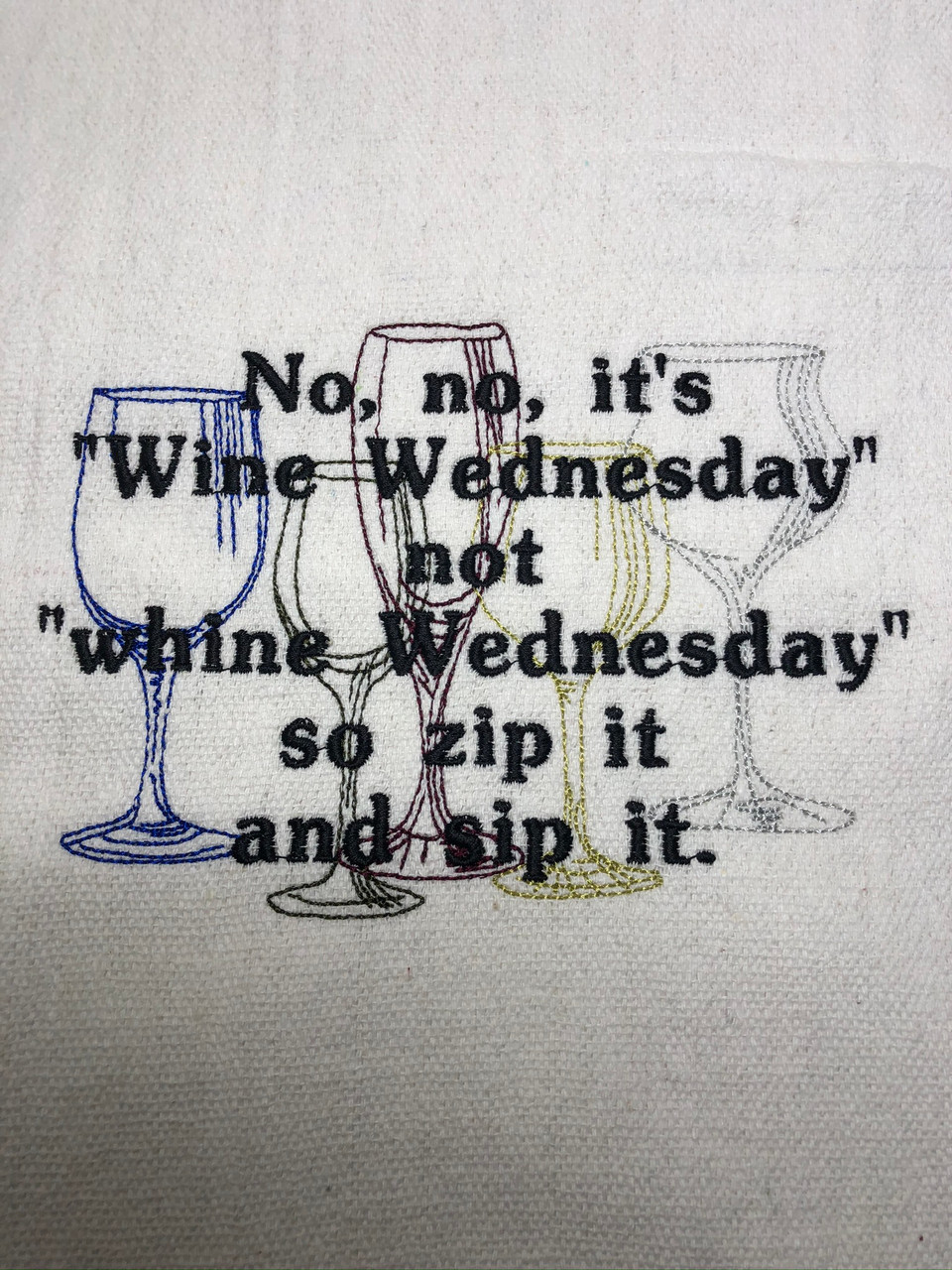 Wednesday Wine Embroidery Design ***DIGITAL DOWNLOAD*** - DD2BD