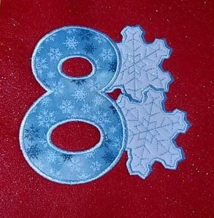 8th Day of Christmas Applique/ Embroidery Design ***DIGITAL DOWNLOAD ...
