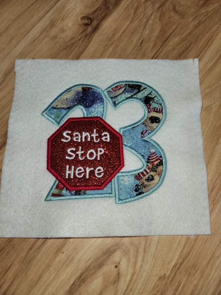 23rd Day of Christmas Applique/ Embroidery Design ***DIGITAL DOWNLOAD ...