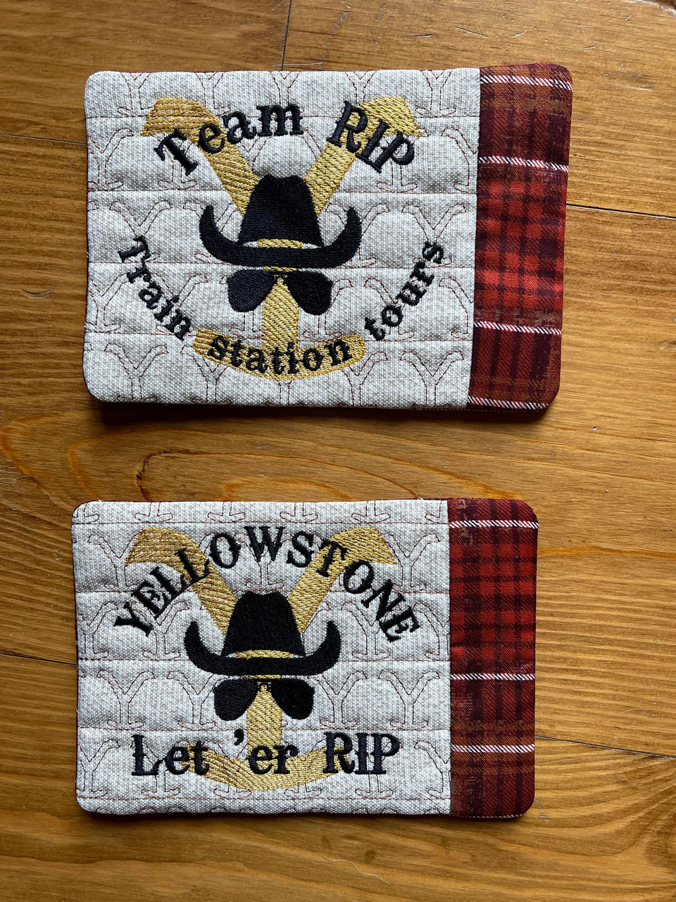 Team RIP Mug Rug ITH / Applique / Embroidery Design ***DIGITAL DOWNLOAD ...