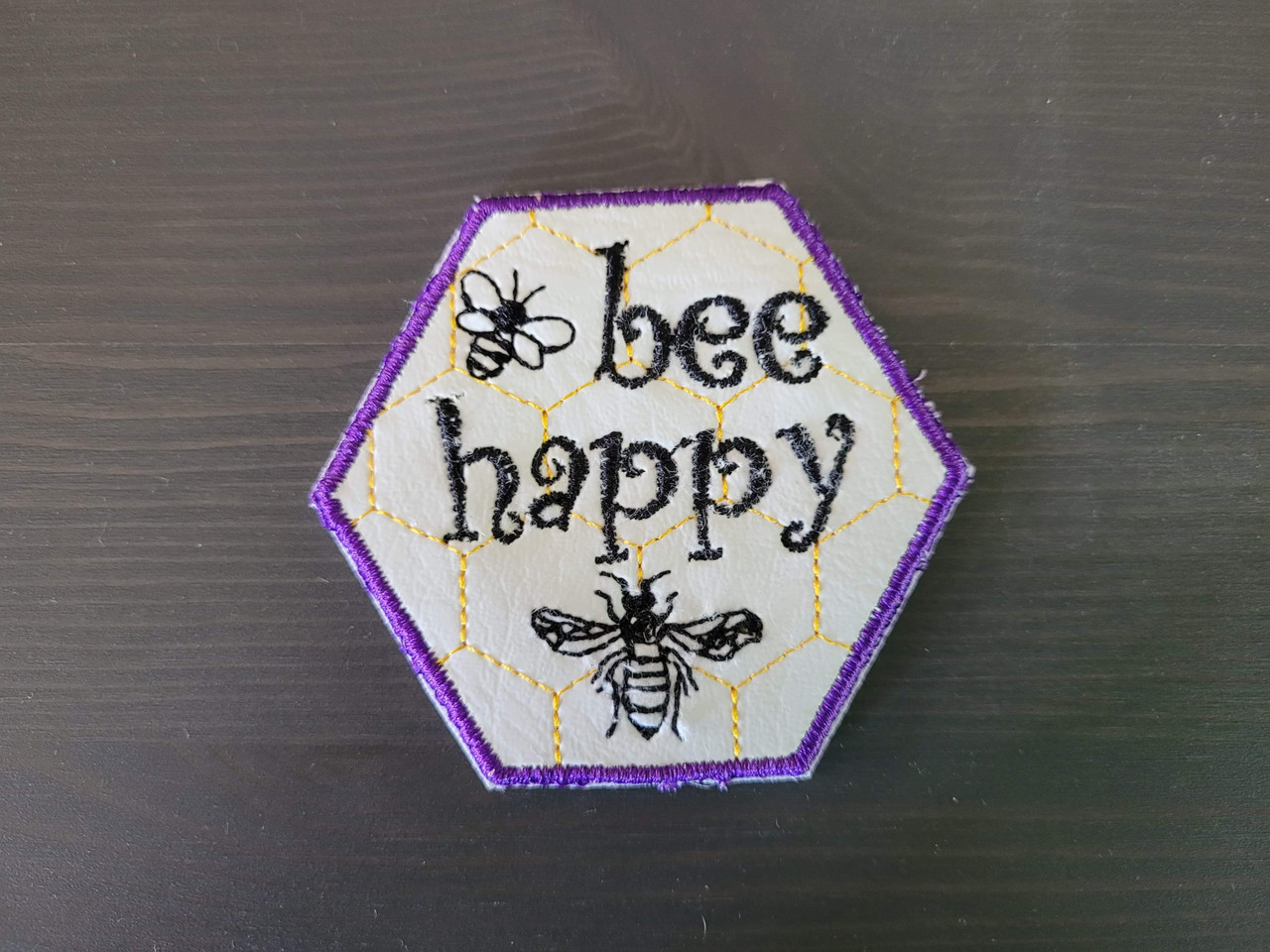 Bee Happy Honeycomb Sign Applique / Embroidery Design ***DIGITAL ...