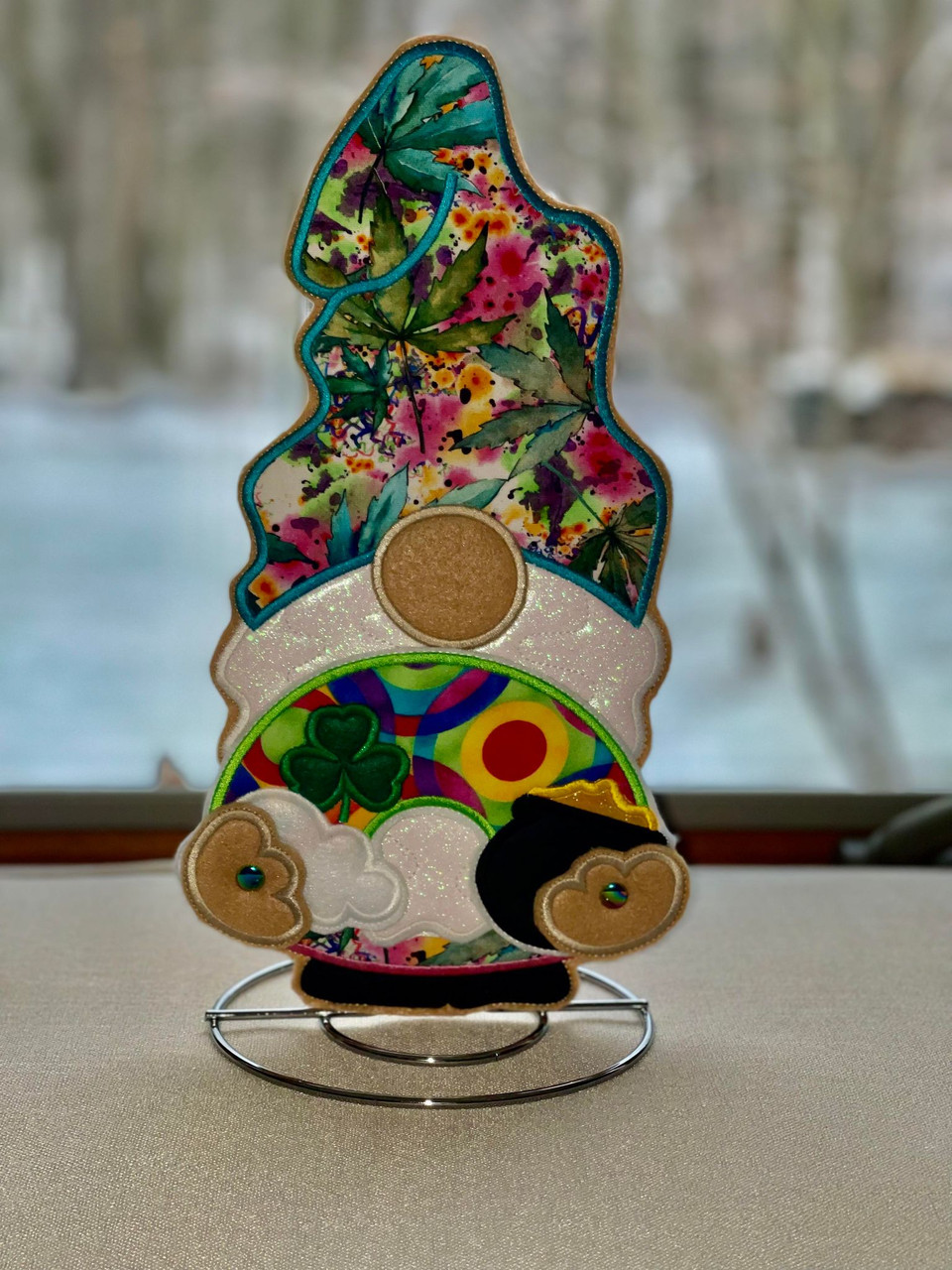 St Patty Day Accessory for Gnome Paper Towel Holder Covers Applique ...