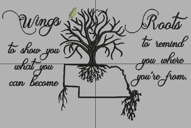 Nebraska Roots Filled Embroidery Design ***DIGITAL DOWNLOAD*** - DD2BD
