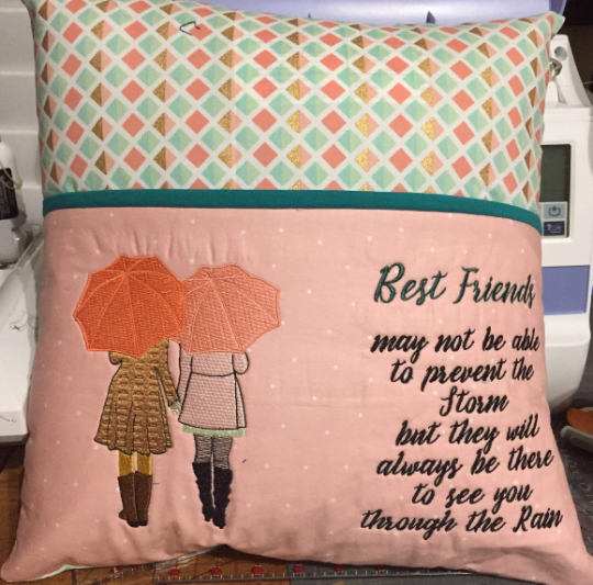 Best Friends Through the Rain Embroidery Design ***DIGITAL DOWNLOAD ...