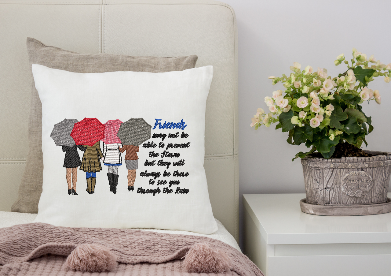 4 Friends See You Through the Rain Embroidery Design ***DIGITAL ...