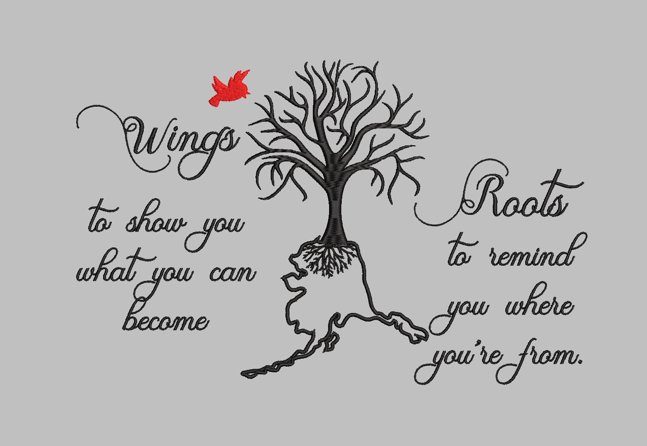 Alaska State Tree Roots Embroidery Design ***DIGITAL DOWNLOAD*** - DD2BD