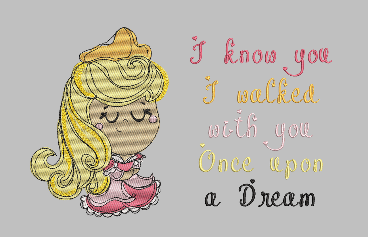 A Tired Princess Embroidery Design ***DIGITAL DOWNLOAD*** - DD2BD