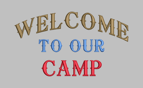 Welcome Camp Flag Embroidery Design ***DIGITAL DOWNLOAD*** - DD2BD