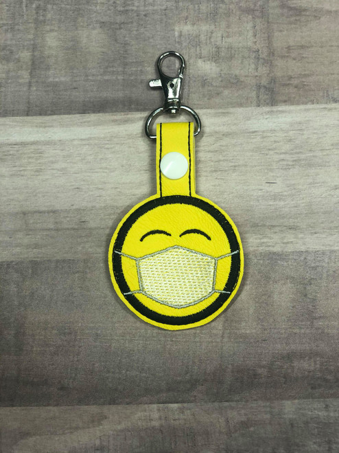 Facemask Emoji Snap Tab Set Applique/ Embroidery Design ***DIGITAL ...