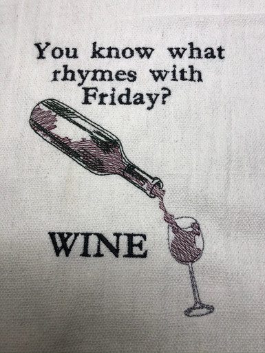 Friday Rhyme Embroidery Design ***DIGITAL DOWNLOAD*** - DD2BD