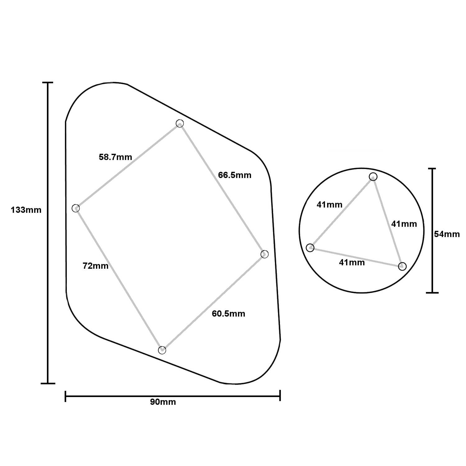 Backplate Control Cover - Les Paul Set (choose colour) - Canada