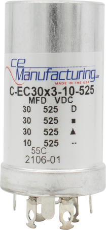 CE Capacitor - Electrolytic, Multi-Section, Can, 30/30/30/10µF 525V ...