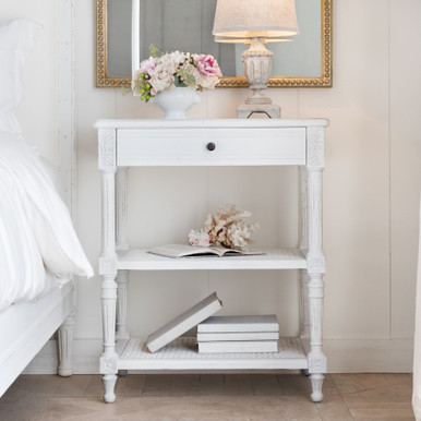 Vintage white nightstand store