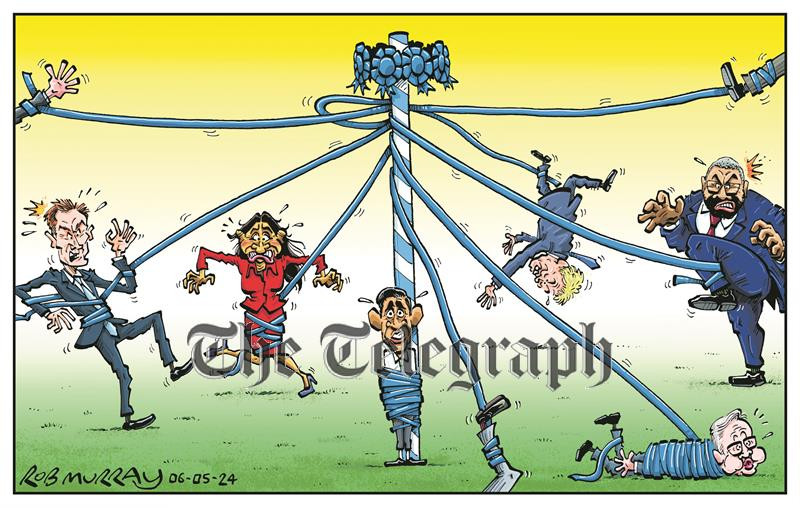 39965659-Rob Murray Cartoon Conservative May Pole Dance Tied Up Maypole ...